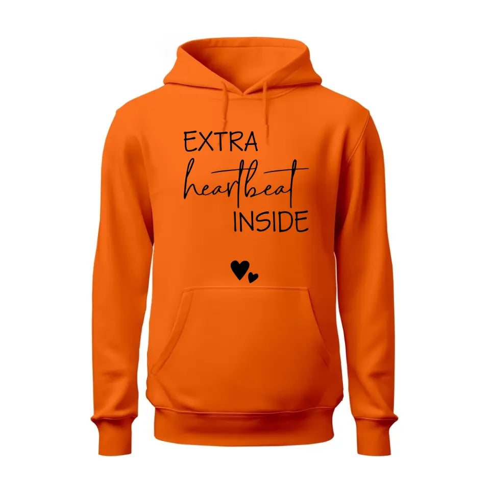 Extra Heart Beat Inside Hoodie | Maternity Christmas Hoodie for ...