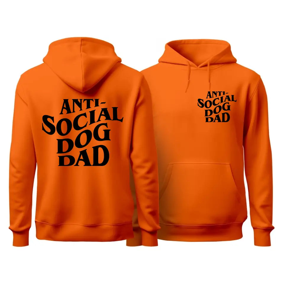 Anti-Social Dog Dad Hoodie - Stylish and Comfortable – Printmast